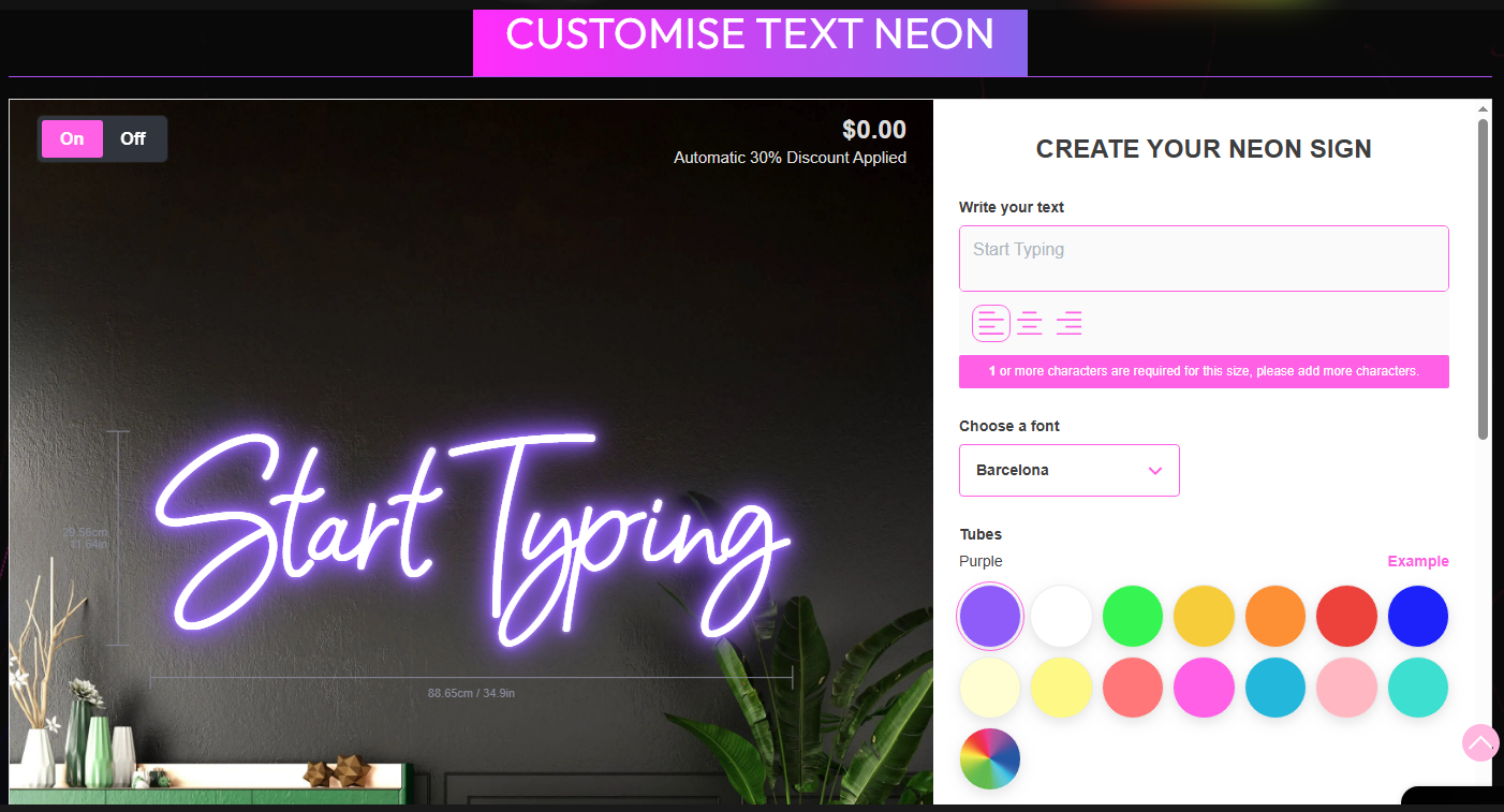 Cheap Custom LED Neon Signs in Australia | Oasis Neon Signs