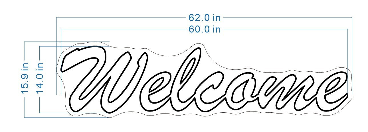Welcome Neon Sign | LED Wall Light AU – Oasis Neon Signs