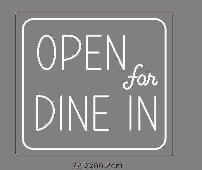 Open for Dine IN – Oasis Neon Signs